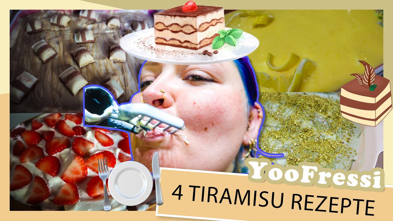 4 GEILE Tiramisu Rezepte (ohne Kaffee und Alkohol) + RedChef - YooNessa - YouTube