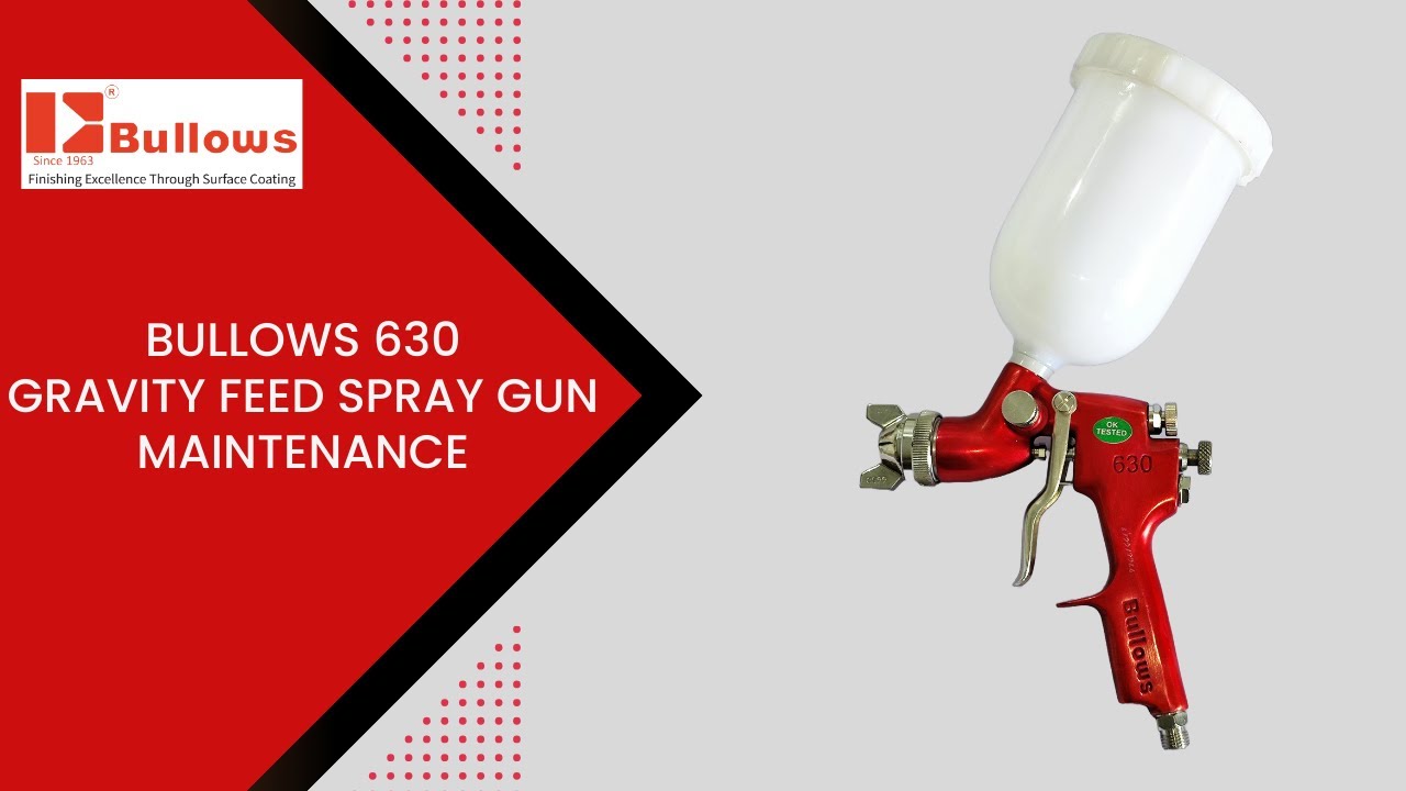 Bullows 630 Gravity Feed Spray Gun Maintenance - YouTube