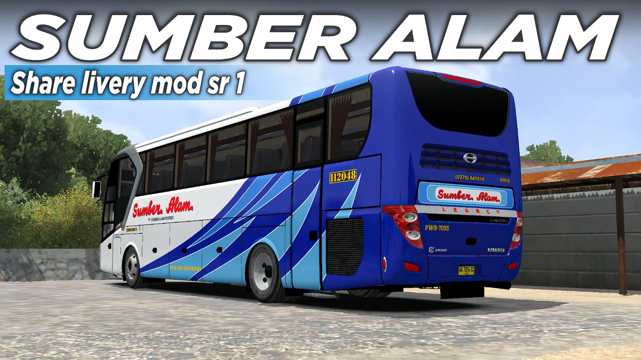 SHARE MOD BUS SR1 LIVERY SUMBER ALAM || MOD BUSSID TERBARU - YouTube