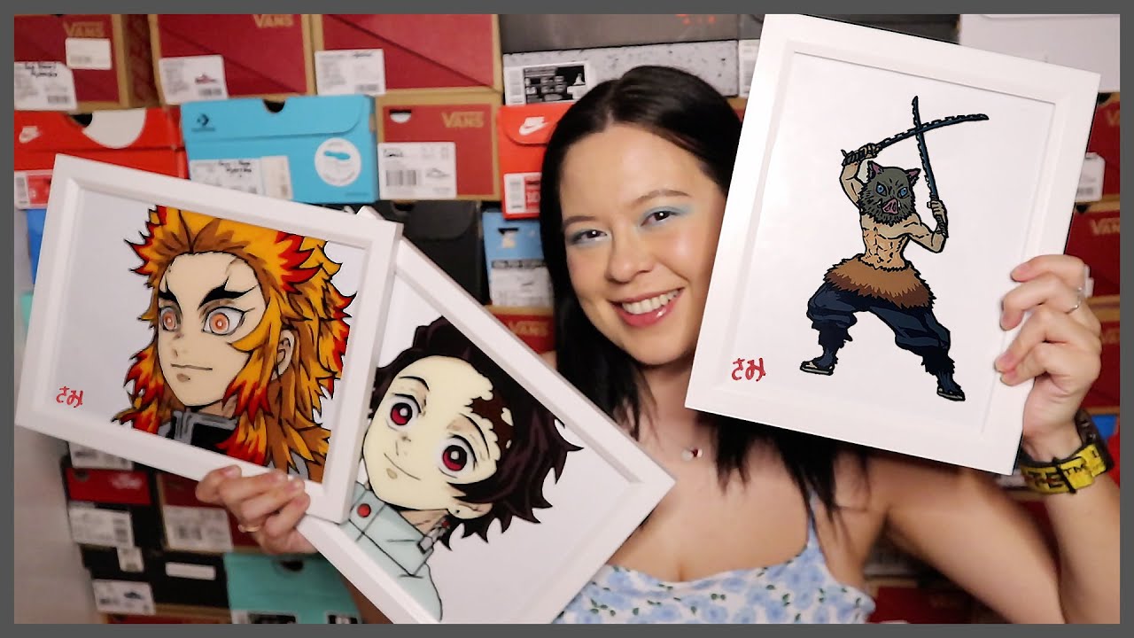 Demon Slayer Reverse Glass Art - YouTube