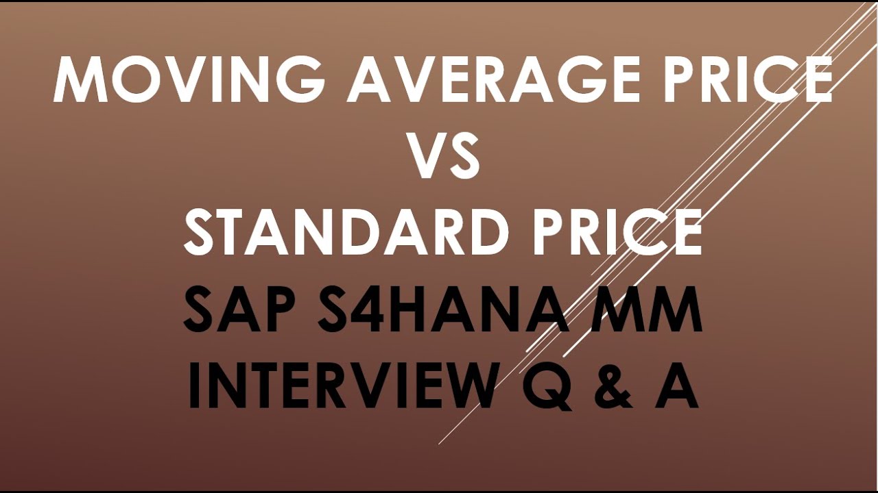 Moving Average Price vs Standard Price | difference between Moving ...