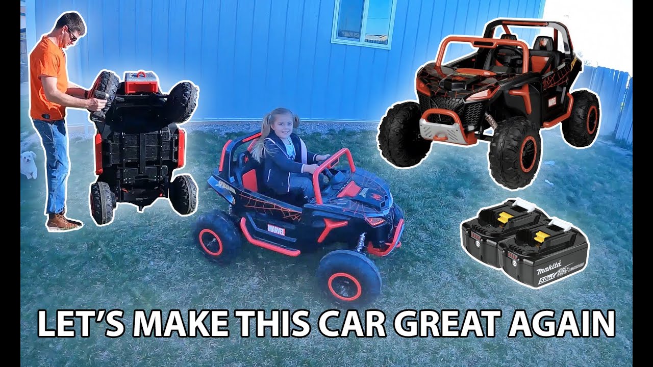 JEEP CAR PT 1: Spider-Man RIDE ON KIDS CAR STEERING UPGRADE - YouTube