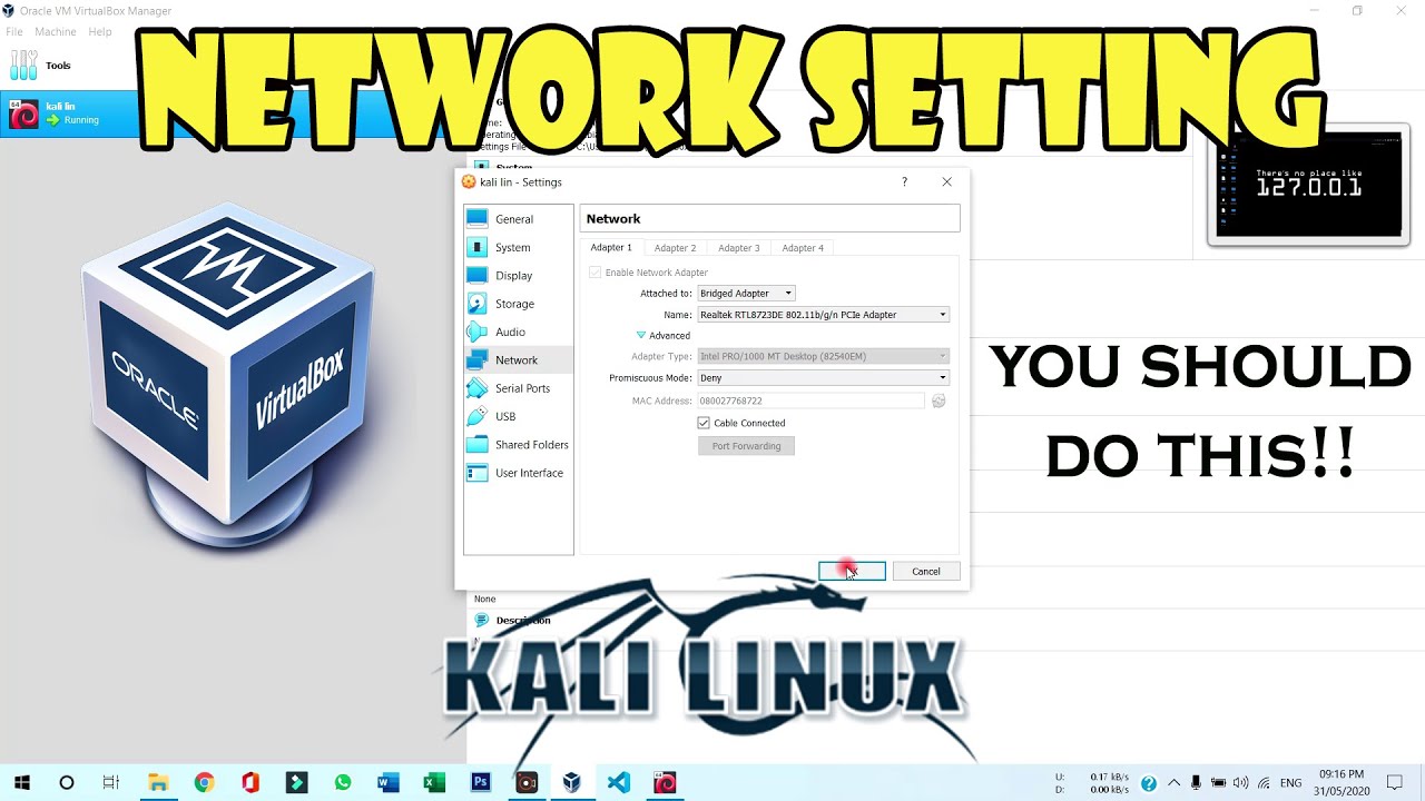 Best Network Setting For Virtual Box With Kali Linux OR Any VM s best-network-setting-for-virtual-box-with-kali-linux-or-any-vm-s