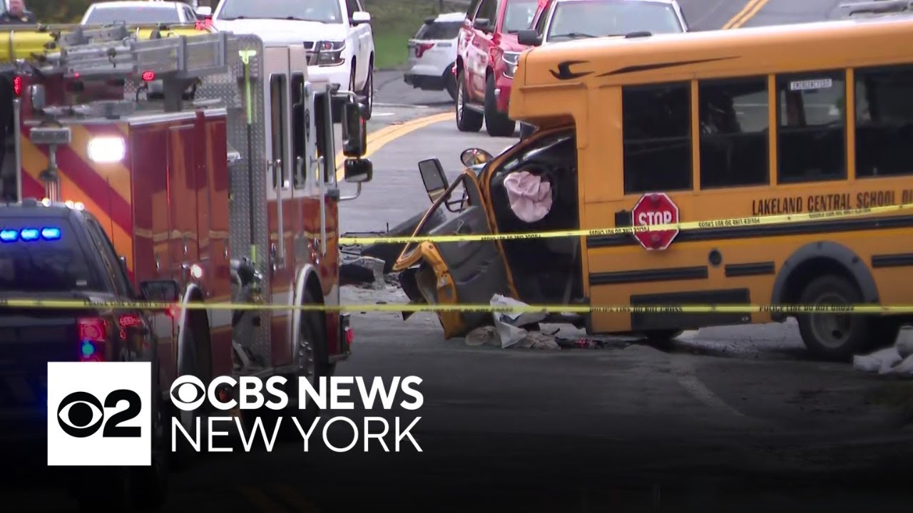 Witness describes rescue after school bus crashes with students on ...