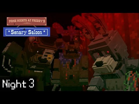 MINE Nights at Freddy's SENARY SALOON | Night 3 (Minecraft FNAF ...