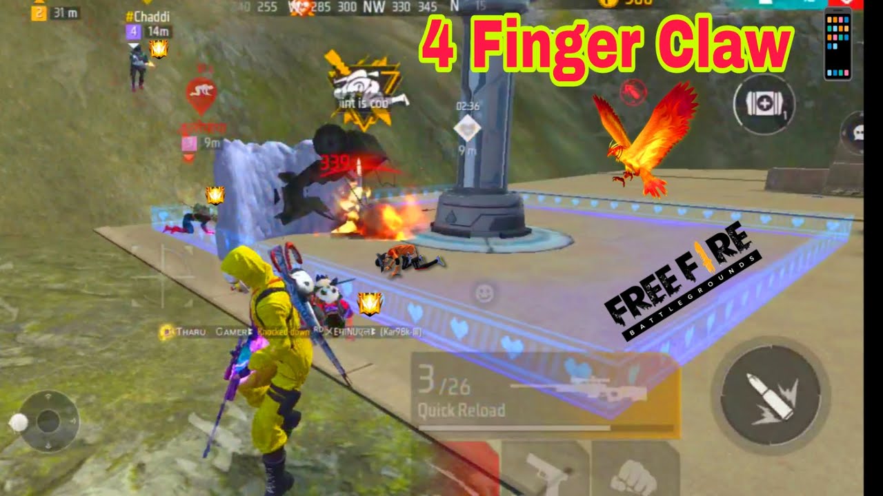 4 Finger Claw 📱 Free Fire 🔥 - Grand Master Lobby Highlights || Tharu ...