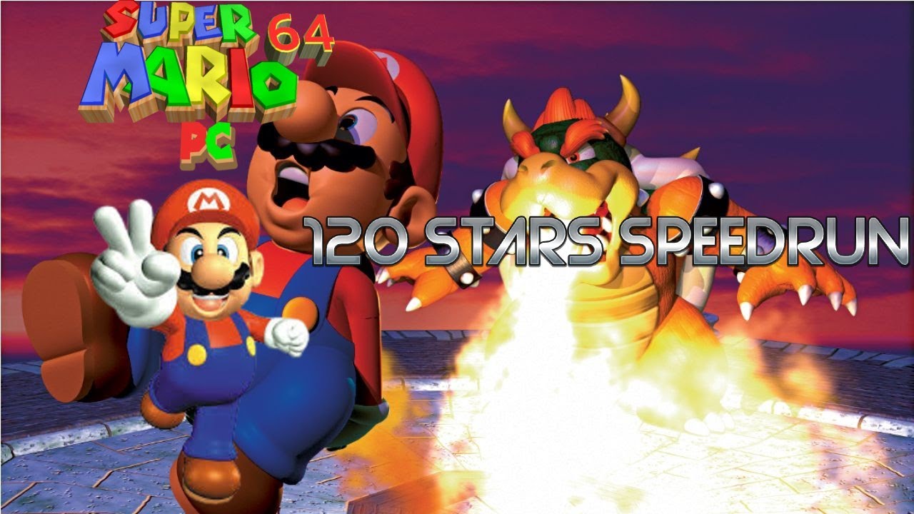 Super Mario 64 Render 96 PC PORT Full Game Speedrun 120 Stars - YouTube