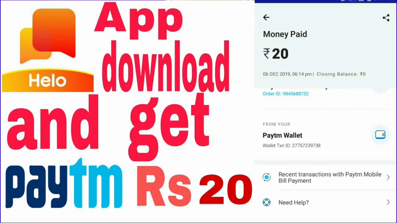 Hello app download and get 20rs - YouTube