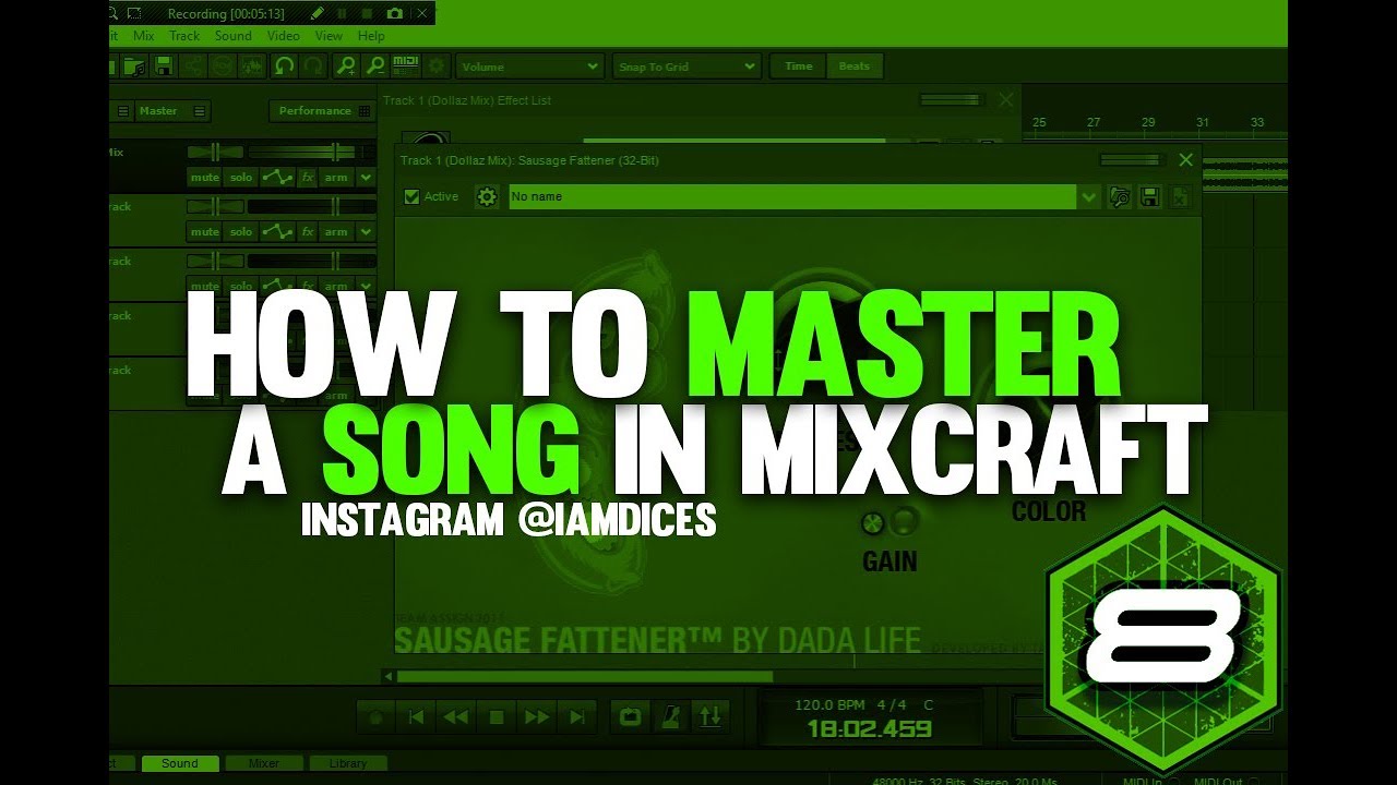 Mastering a Song in Mixcraft 8 | @iamdices - YouTube