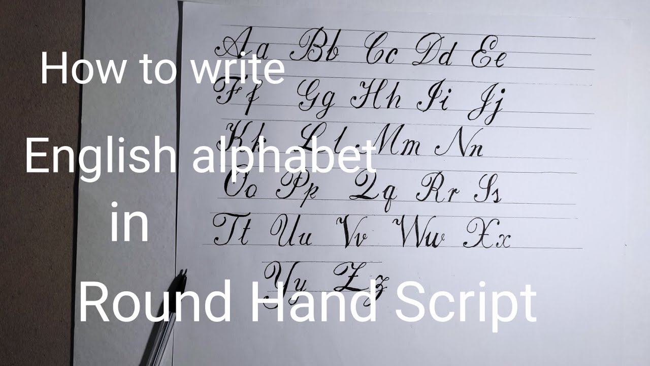 How to write English alphabet in Round Hand Script/timelapse #lettering ...