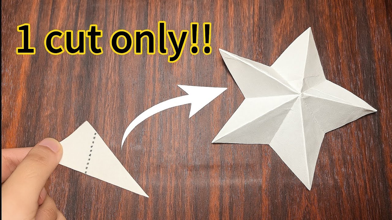 How to cut star shape perfectly | DIY paper Star | How to make star ...