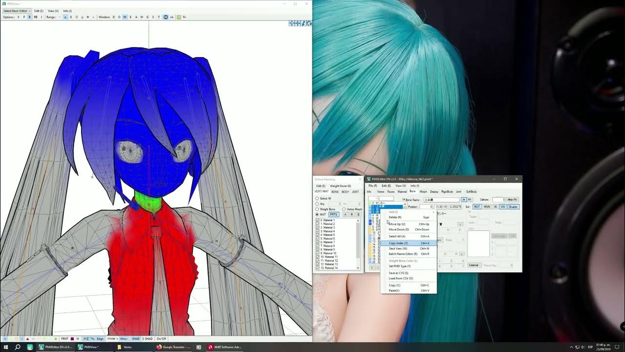 PMX-Editor add IK bone to head - YouTube