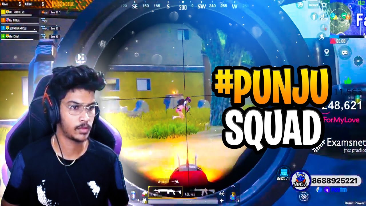 Punju Squad Boltheyy | Pubg Mobile Highlights Its Ninja | Live Streams ...