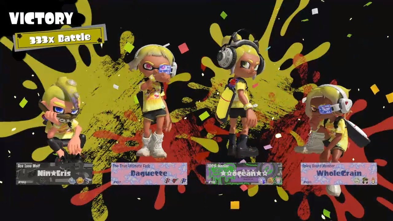 Winning a 333x battle in Splatoon 3 (team Frye) - YouTube