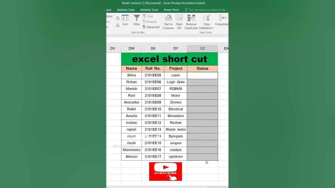 # datavalidation #shorts #excel #techiskills #exceltech #exceltips - YouTube