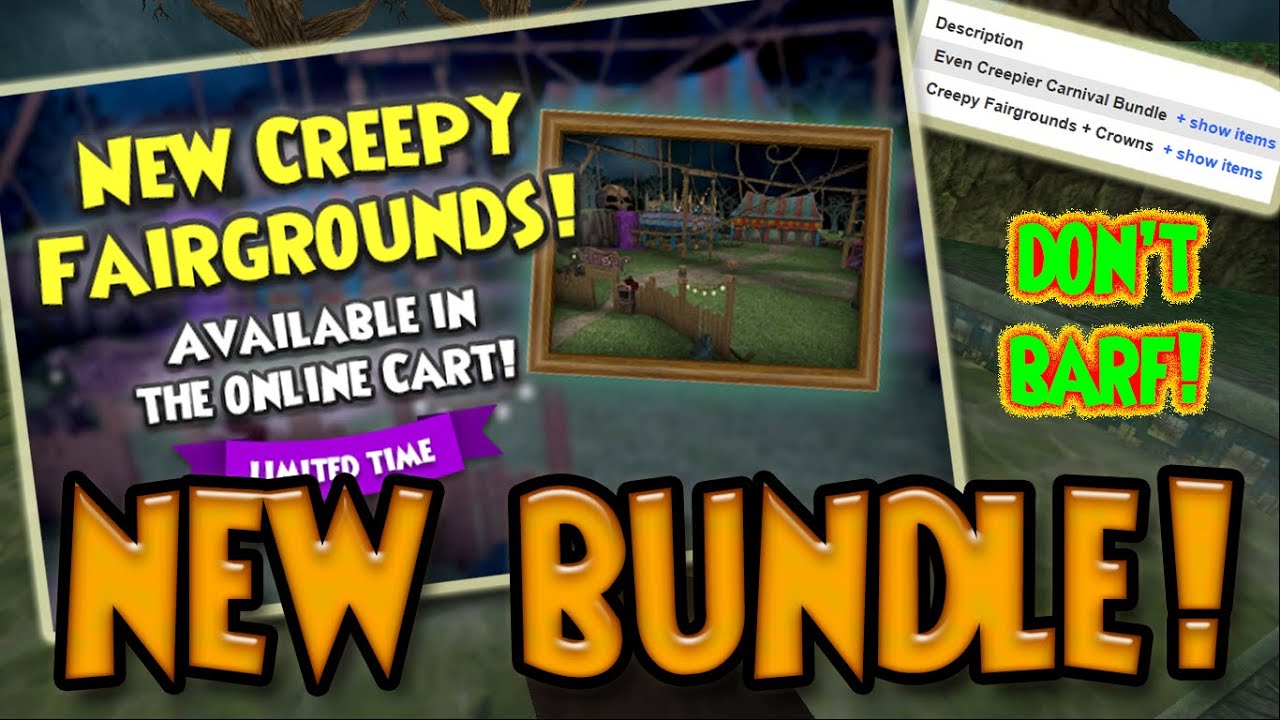 Wizard101: NEW 🤮CREEPY FAIRGROUNDS🤮 BUNDLE Review - YouTube
