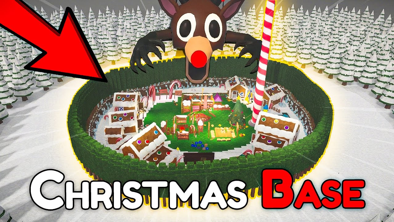 I BUILT THE BIGGEST CHRISTMAS BASE EVER in 99 NIGHTS IN THE FOREST ...