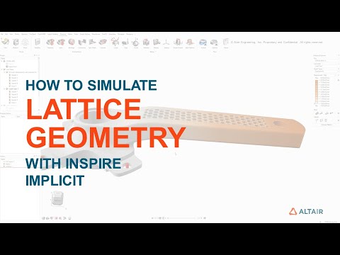 Structural Analysis of a Part Containing Inspire Implicit Lattice Geometry - YouTube