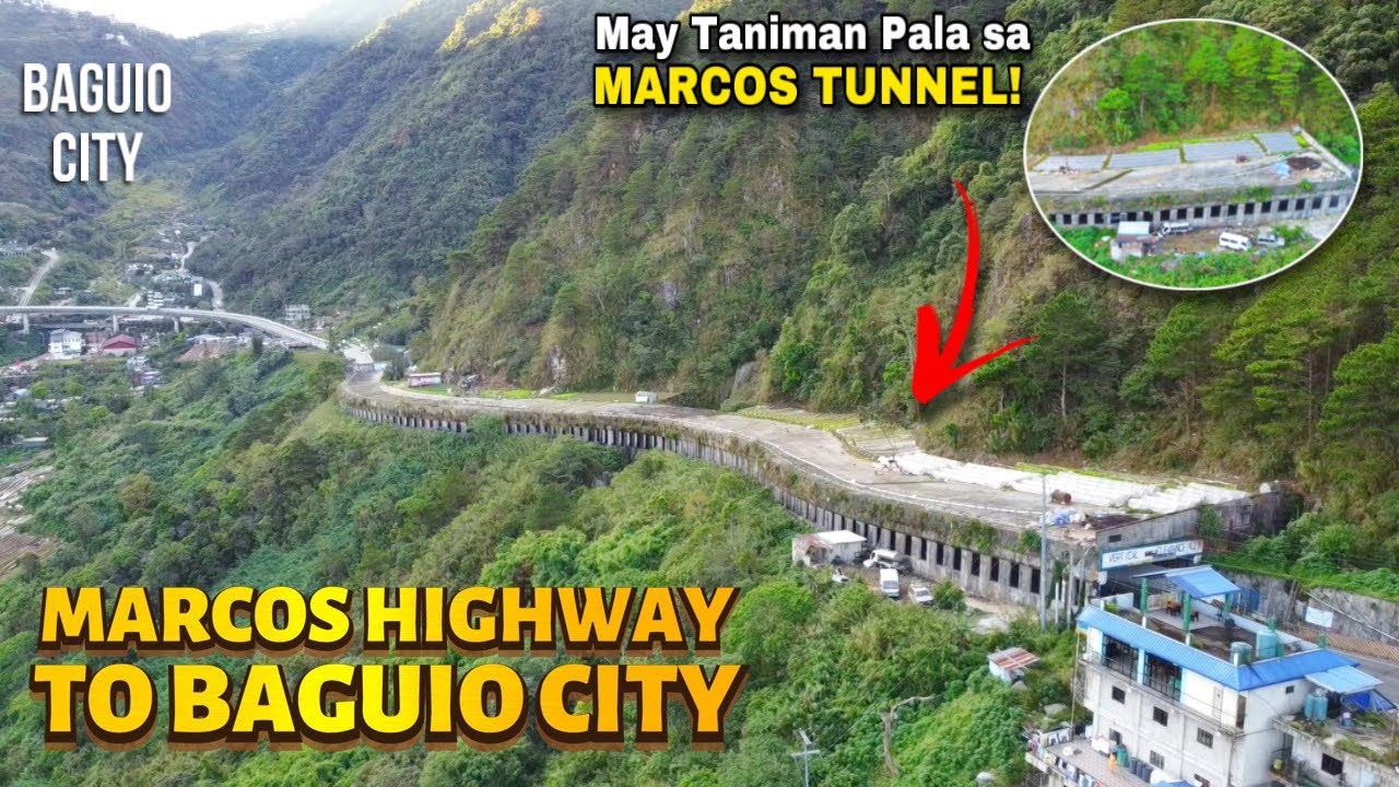 WOW ! MARCOS HIGHWAY TUNNEL MAY FARM SA TAAS ! THE SAFEST WAY TO BAGUIO ...