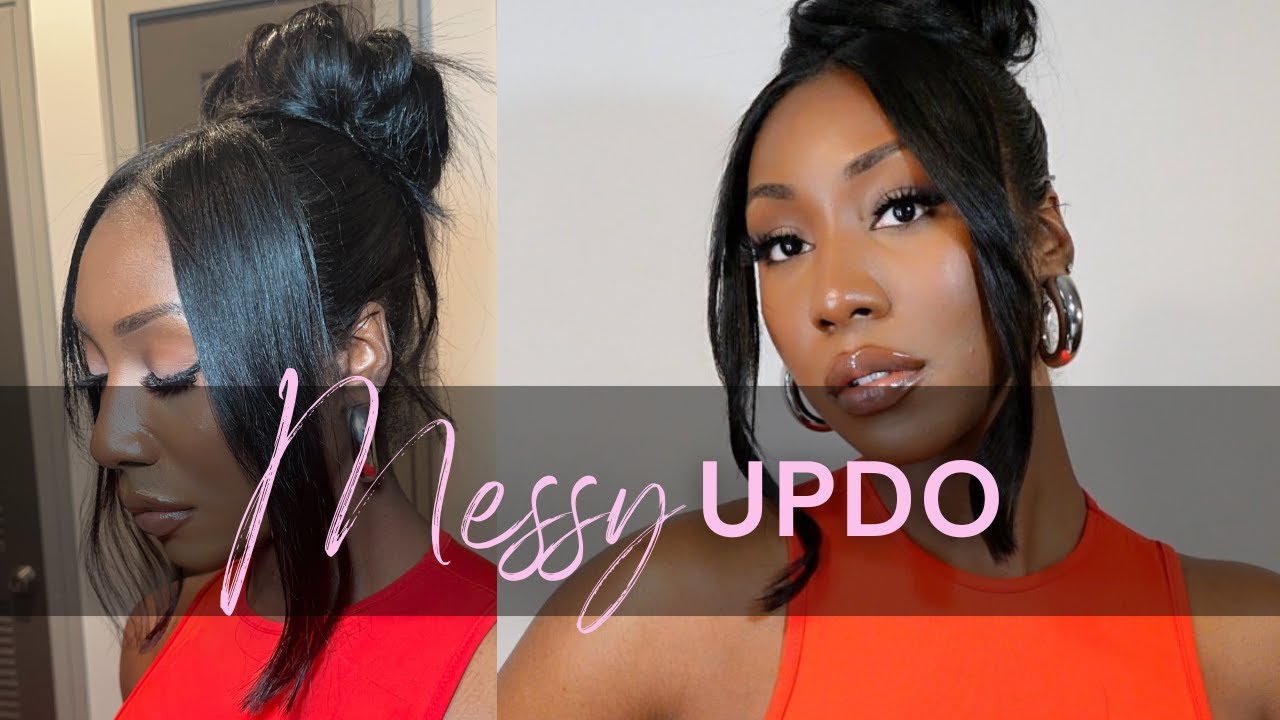 Messy Updo | Quick & Easy Easter Hair - YouTube