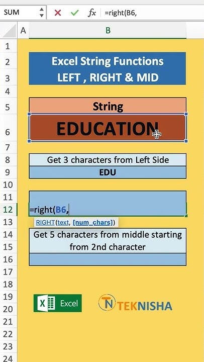 Excel String Functions Part 1 | #shorts #short - YouTube