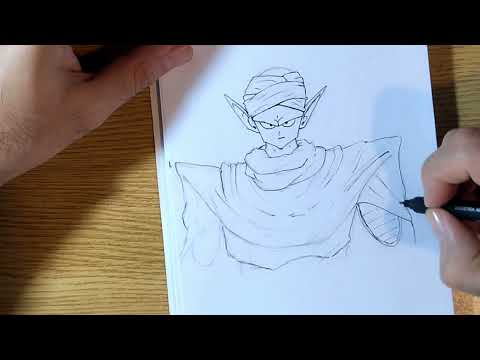 Dibujando a Pikoro de dragon ball Z - YouTube