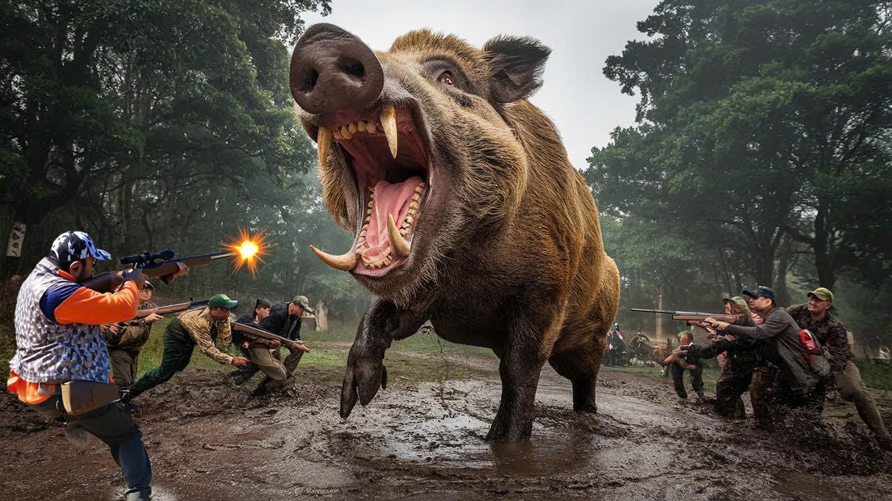 Giant Wild Boars Attack! Uncompromising Fight of Farmer to Protect ...