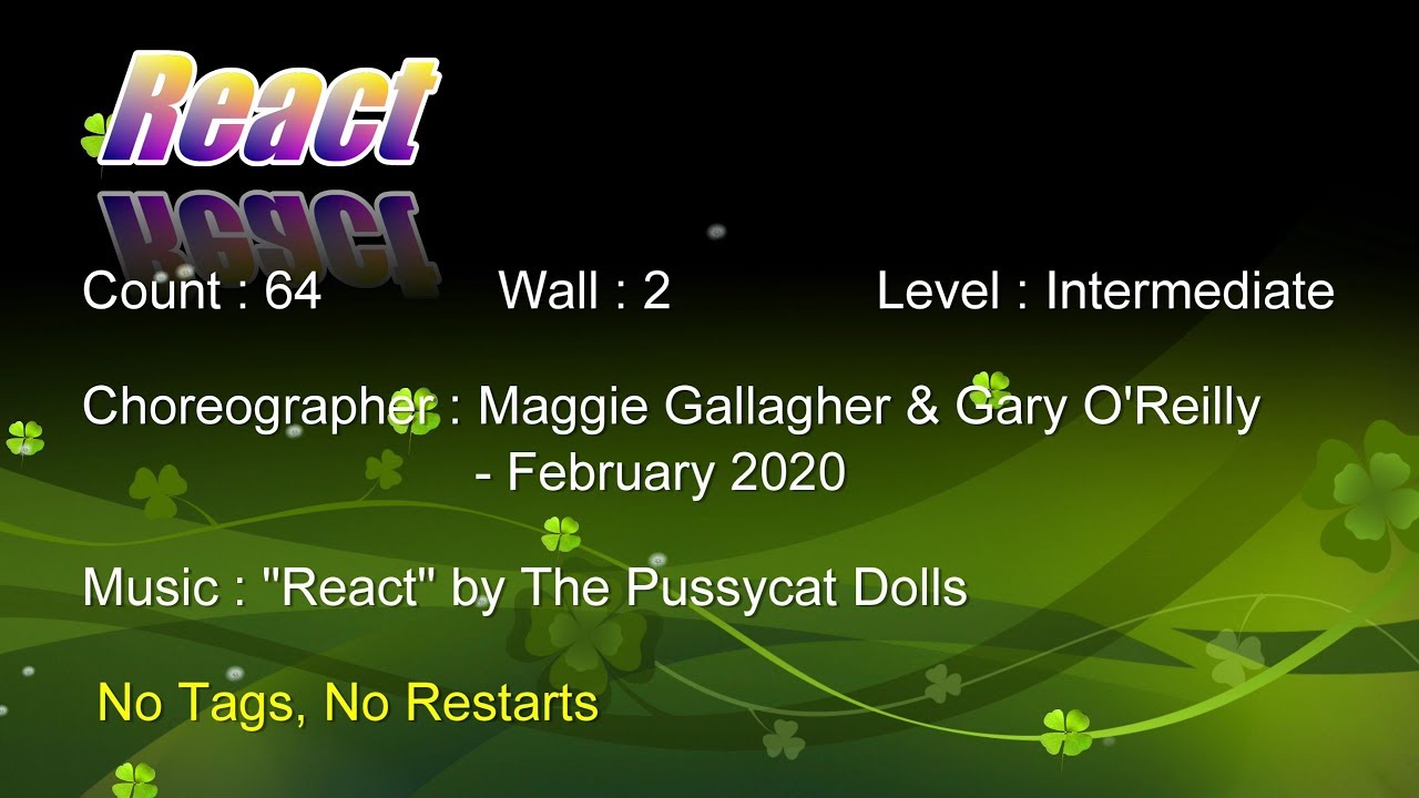 React - line dance (Intermediate) - YouTube