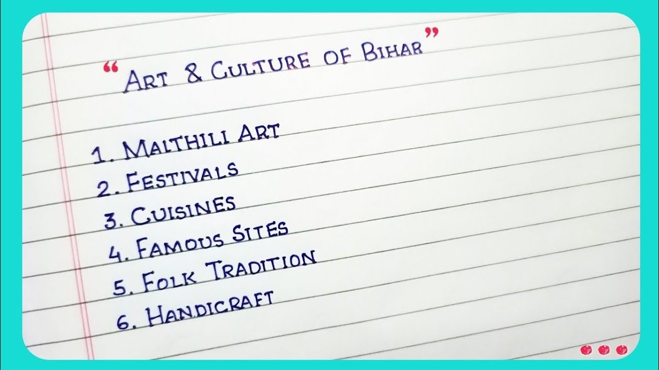 Art & Culture of Bihar / Bihari culture / Essay on Art and Culture of ...