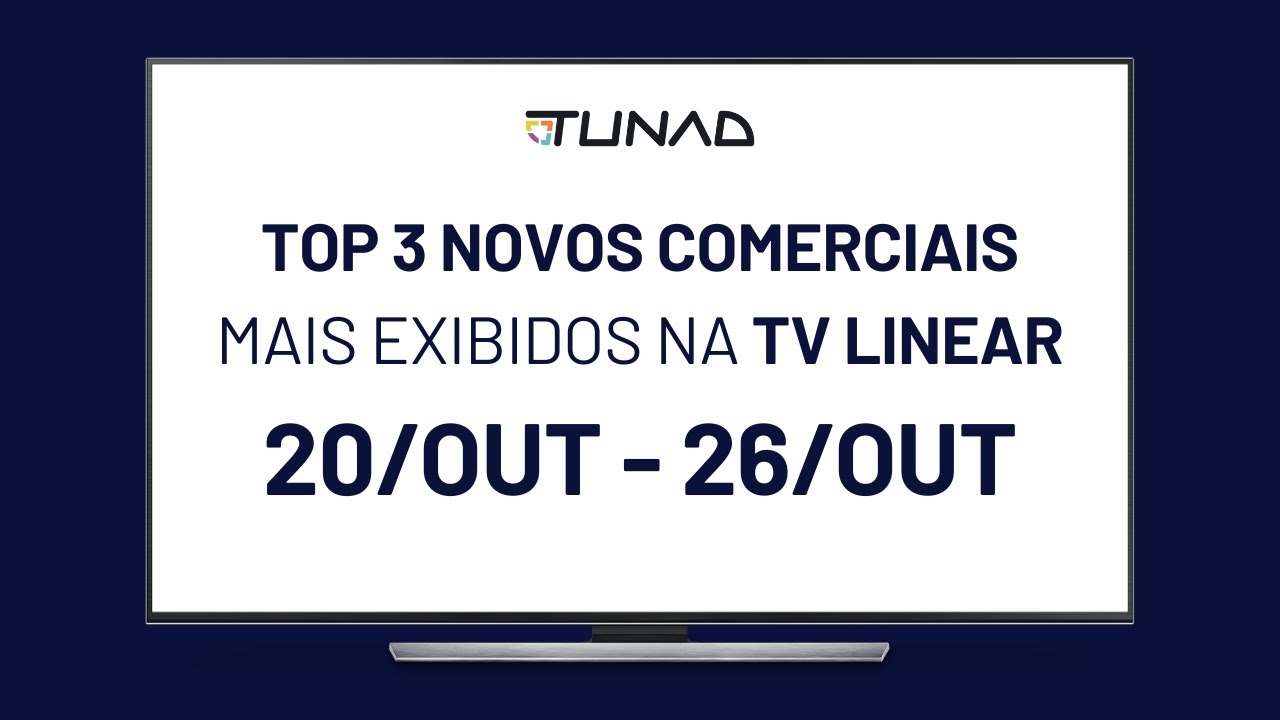 Top 3 Novos Comerciais na TV Linear | 20/out a 26/out - YouTube