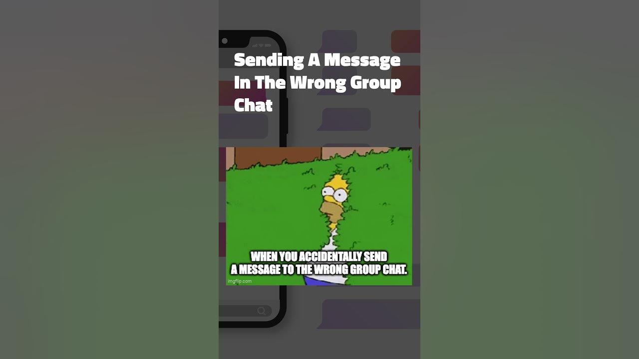 Sending A Message In The WRONG Group Chat #shorts - YouTube