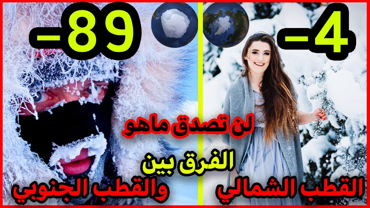 الفرق بين القطب الشمالي والقطب الجنوبي ؟ لا يصدق ؟؟؟ Youtube
