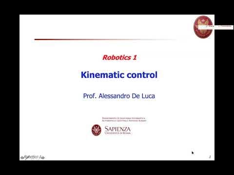 Robotics 1 - Kinematic control, part 1 (Lecture 34) - YouTube