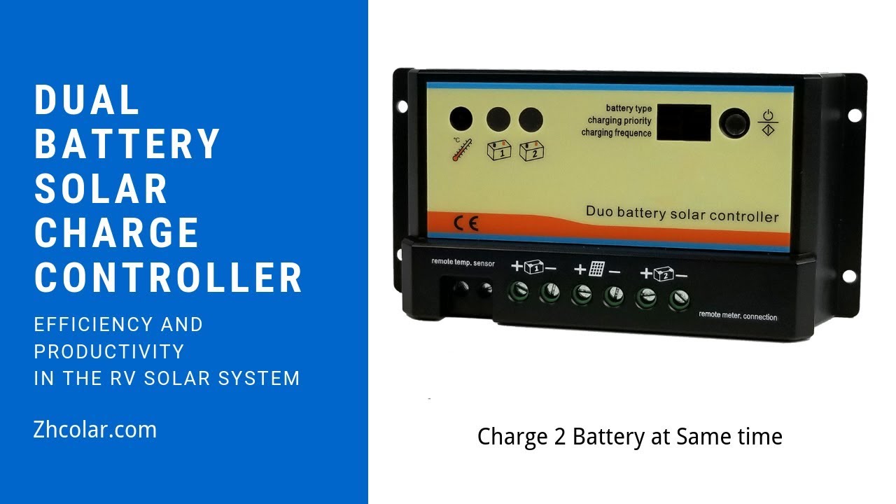 Dual Battery Solar Charge Controller for RV Camper Golf car Caravan ...