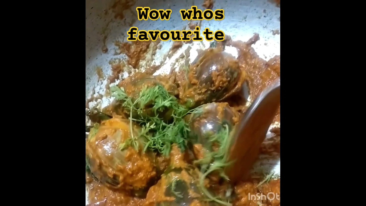 ragi mudda with guthi vankaya curry - YouTube