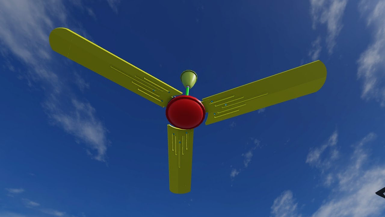 New Invention Ceiling Fan Completion Yellow Blade - Roblox Ceiling Fans ...