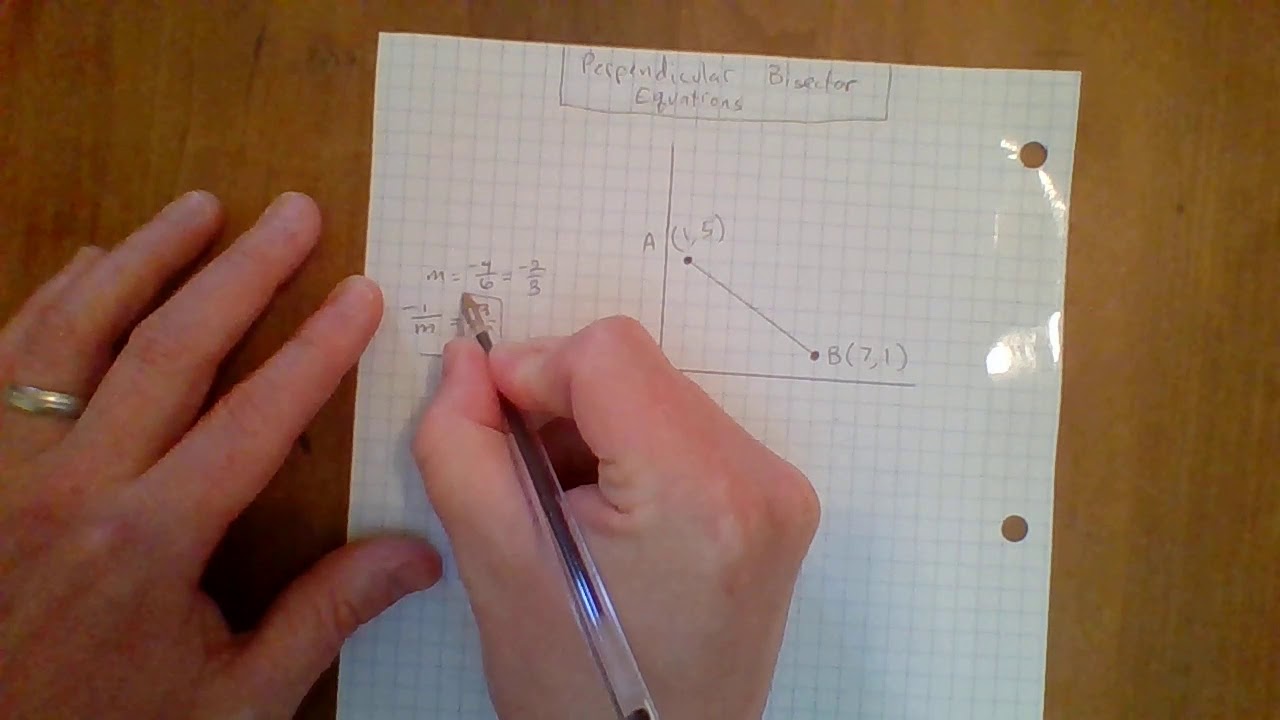 Geometry: Perpendicular Bisector Equations - YouTube
