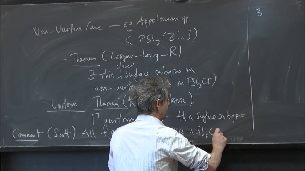 Geometric structures and thin groups I - Alan Reid - YouTube