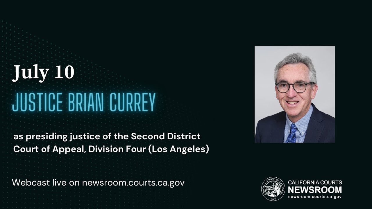 Commission on Judicial Appointments: Justice Brian Currey - YouTube