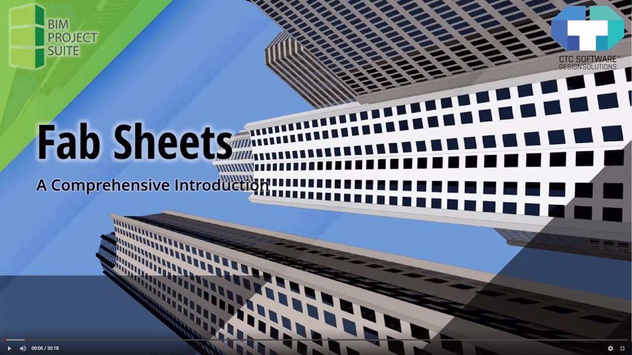 Introduction to Fab Sheets from the BIM Project Suite - YouTube