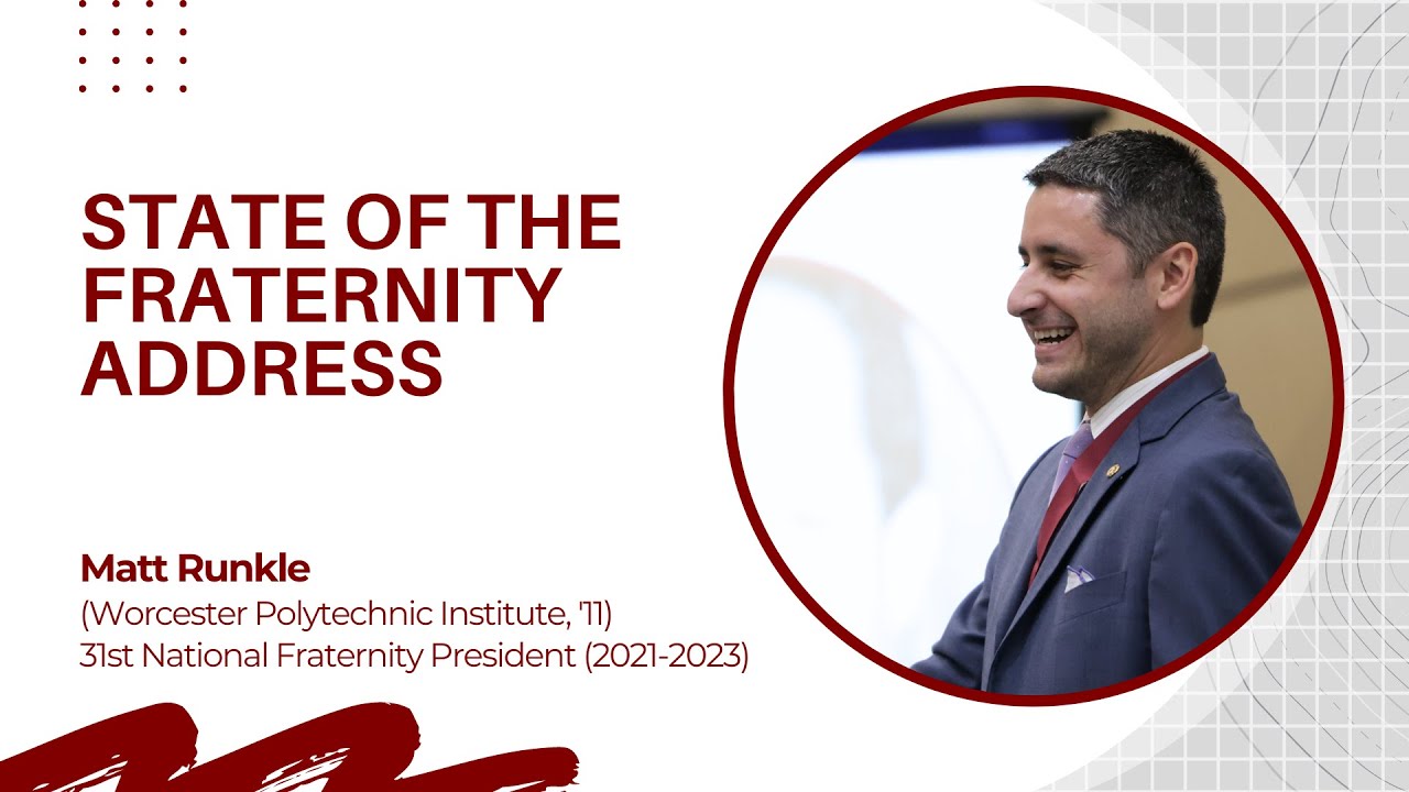 2023 State of the Fraternity Address by Matt Runkle - YouTube