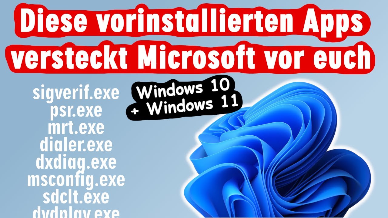 Versteckte und geheime Apps und Programme in Windows 11 und Windows 10 ...