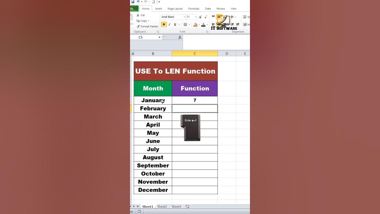 Use to LEN Function in Excel 🔥 | Excel for Fresher | #excel #computer #education #shorts # ...