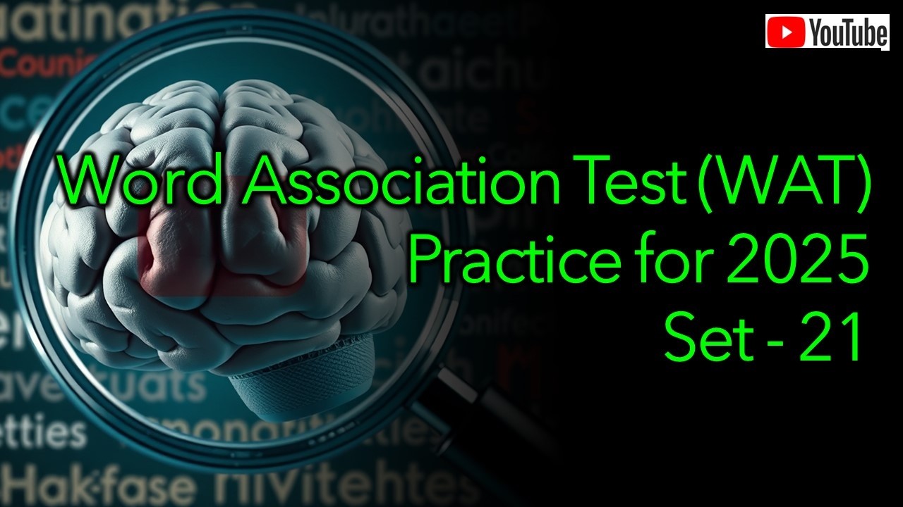 Word Association Test (WAT) Practice 2025 Set 21 | Ace WAT for SSB ...