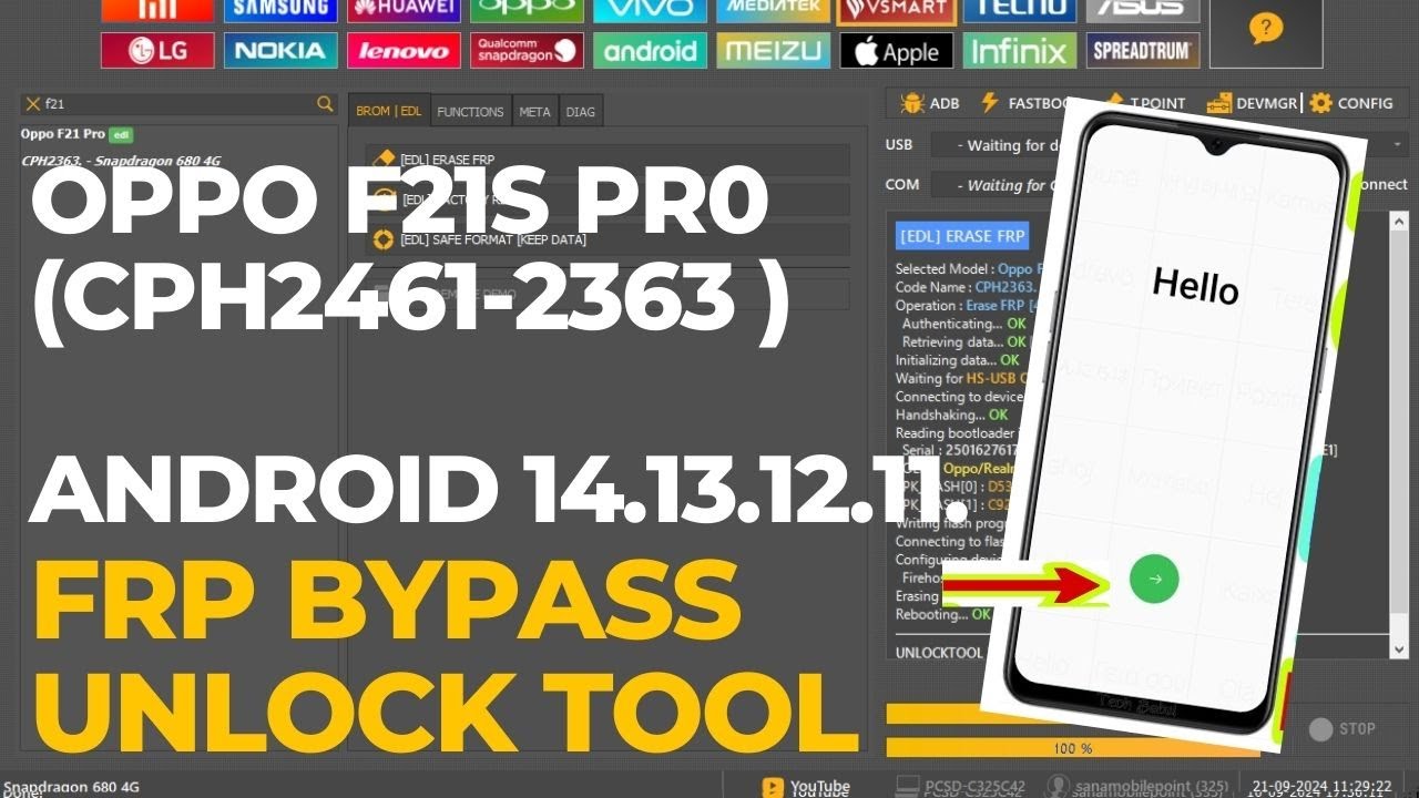 OPPO F21s Pro (CPH2461-CPH2363) FRP BYPASS ANDROID 14.13.12.11. !OPPO ...
