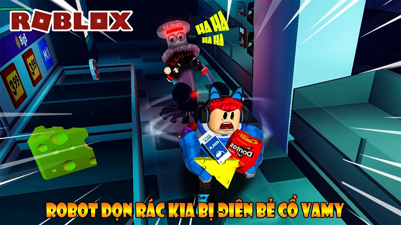 🤖Roblox | CẢ TEAM ĐI SĂN SALE SIÊU THỊ GẶP NGAY CON ROBOT BỊ ĐIÊN BẺ CỔ ...