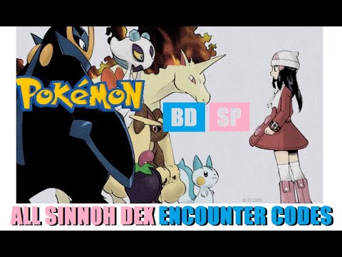 POKEMON BDSP All Sinnoh Dex Encounter Codes - YouTube