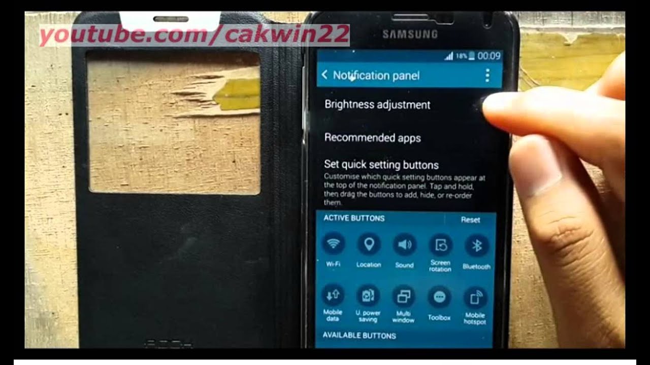 Samsung Galaxy S5 : How to add or remove Brightness adjustment in ...