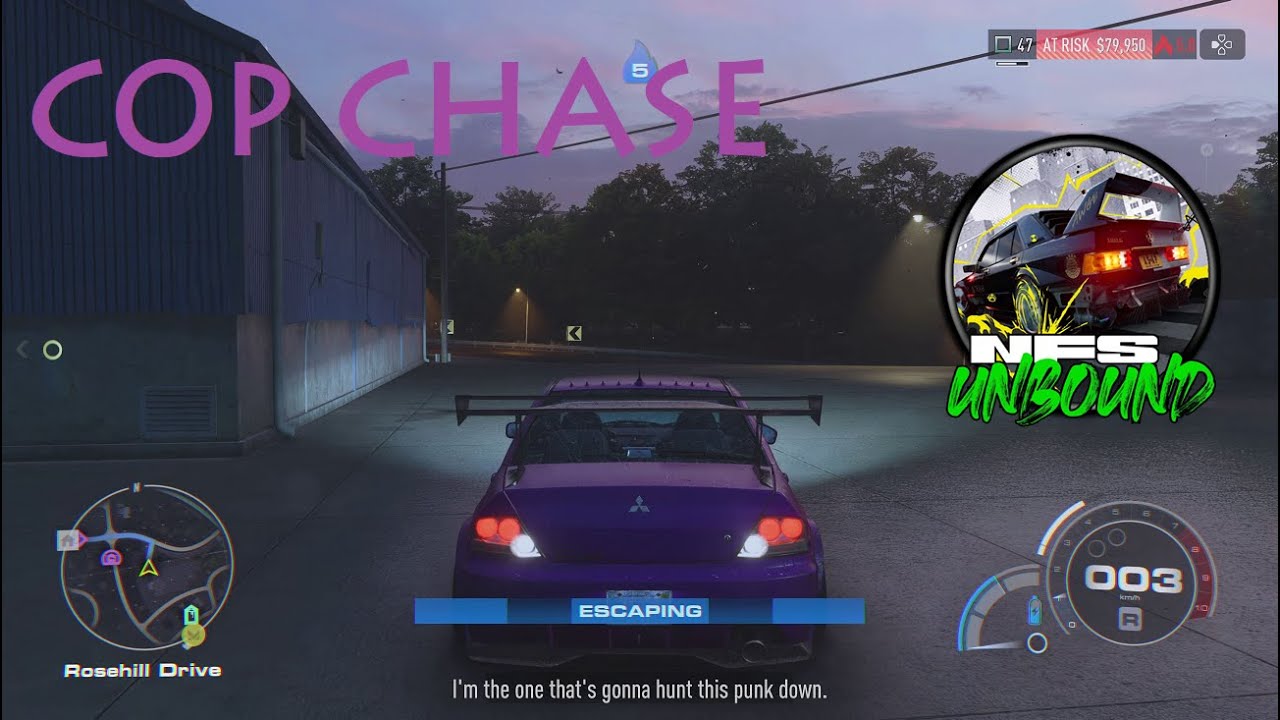 NFS Unbound - Cop Chase Mitsubishi Evo - YouTube