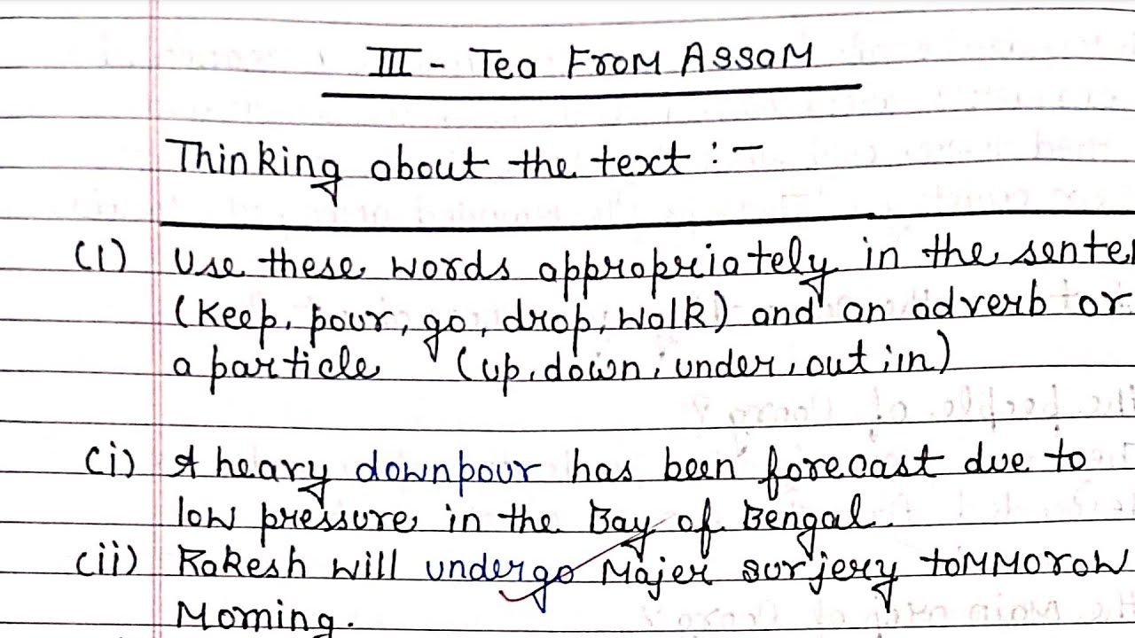 Tea From Assam Question Answer Class 10th English Chapter 7 Glimpses tea-from-assam-question-answer-class-10th-english-chapter-7-glimpses